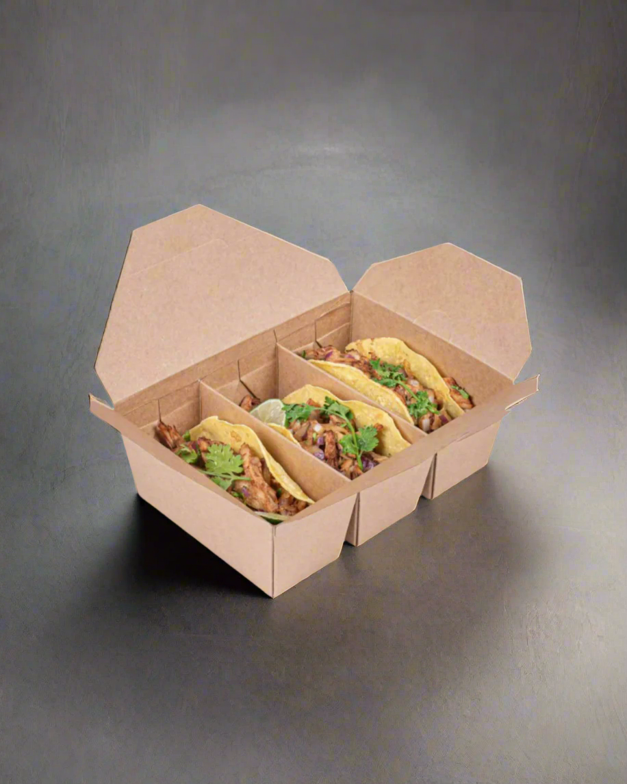 Custom Taco Takeaway Box 3 Compartments – KUSTOMISE
